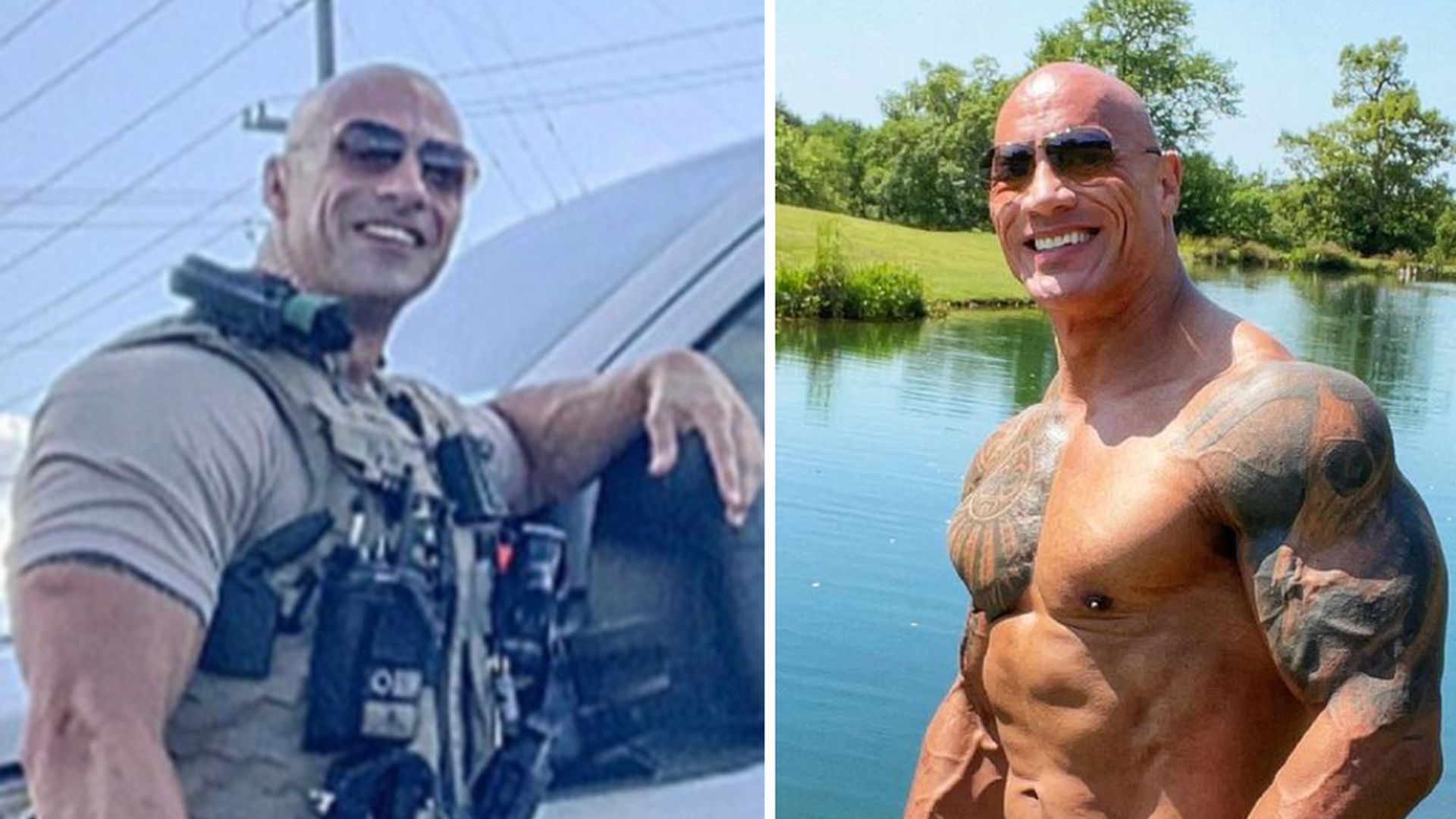 "Wow": Dwayne Johnson reagiert auf seinen Cop-Doppelgänger