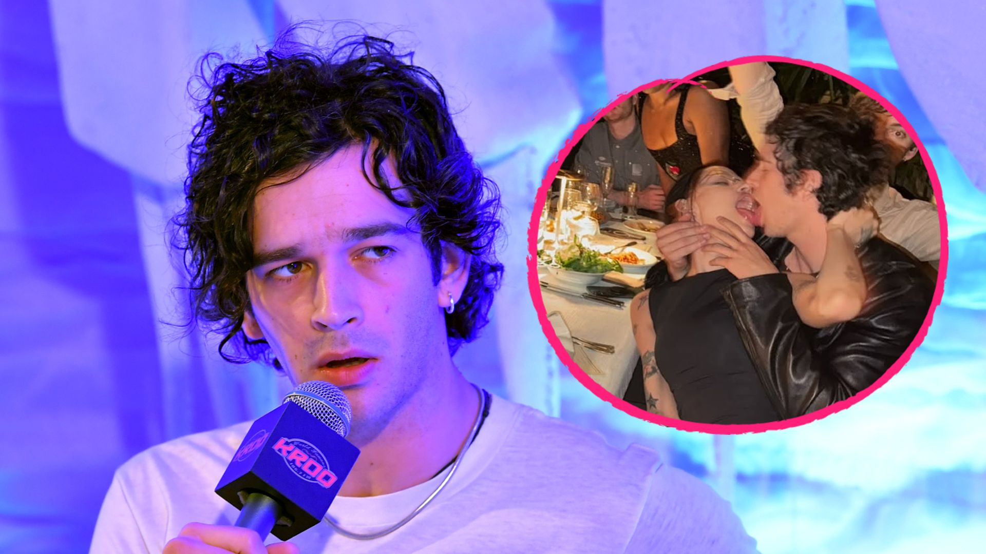 Matty Healy züngelt mit seiner Freundin auf Grammy-Party